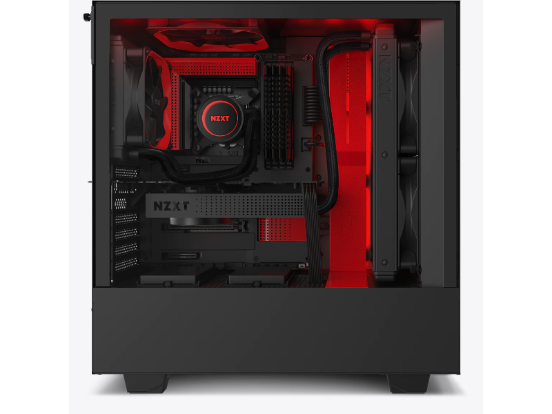 NZXT H510i Tempered Glass ATX Mid-Tower Black/Red Gaming PC Case | PC ...