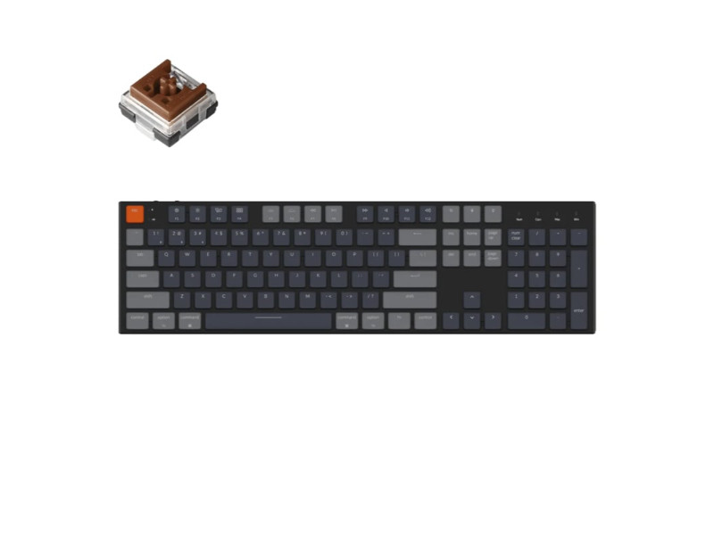 Keychron K5 Full Size Optical Brown Switch RGB Hot-Swap Black Wireless ...
