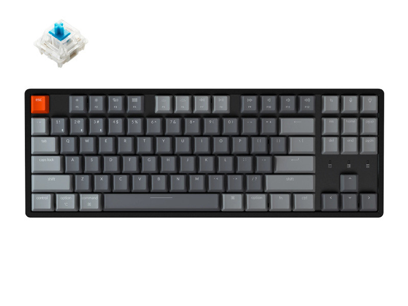 KeyChron K8 87 Key TKL RGB Aluminum Frame Hot-Swappable Gateron Blue ...