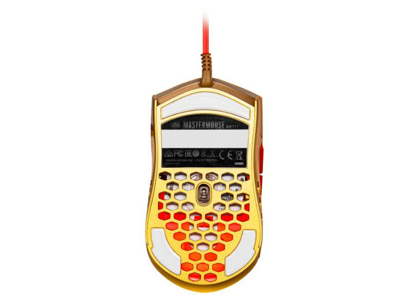 Cooler Master MM711 Golden Red Limited Edition 16,000 DPI RGB Wired ...